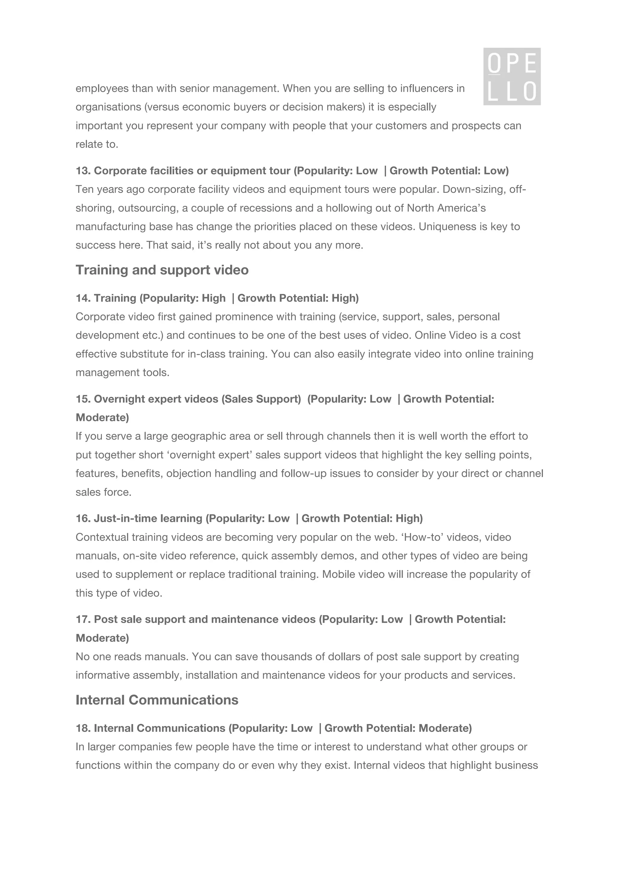 42 Types of Customer Reference Videos | PDF