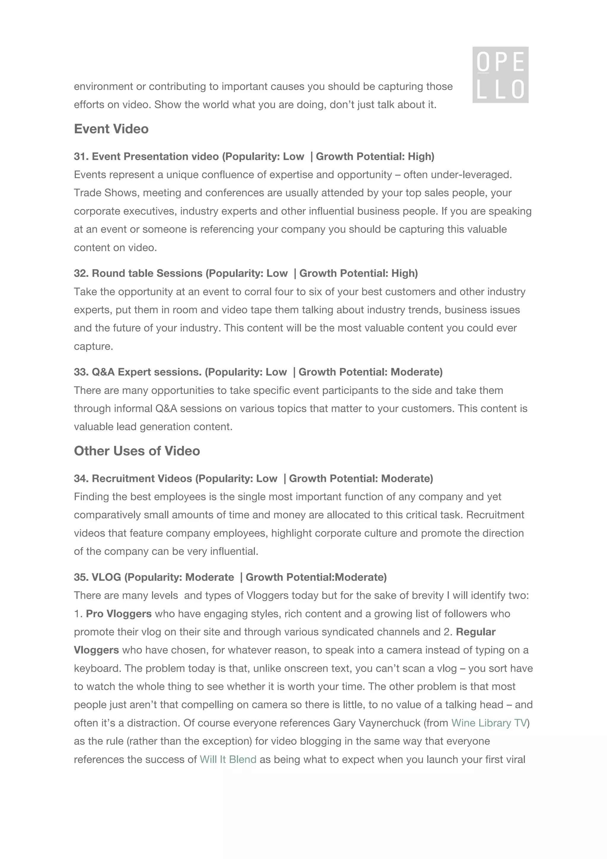 42 Types of Customer Reference Videos | PDF