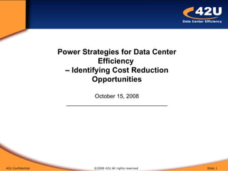 Data Center Power Strategies | PPT