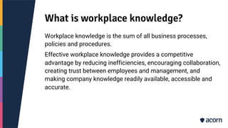 Building Knowledge in the Workplace | PDF