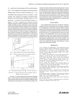 Thermoelastic Damping of Vibrations in a Transversely Isotropic Hollow Cylinder | PDF