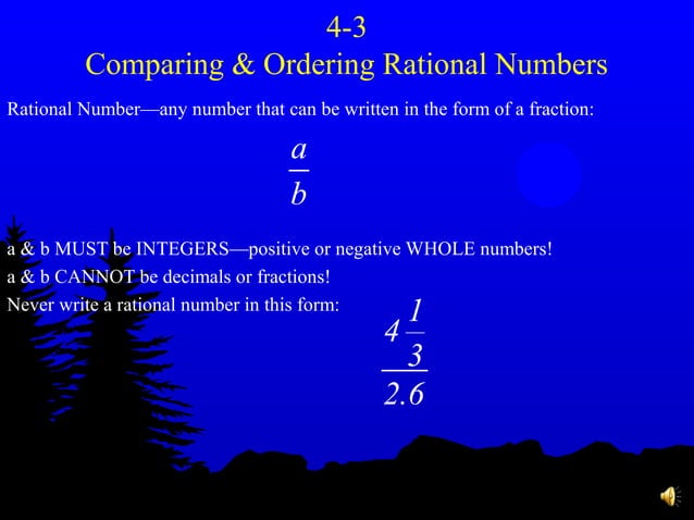 4-3 Comparing Rational Numbers | PPT