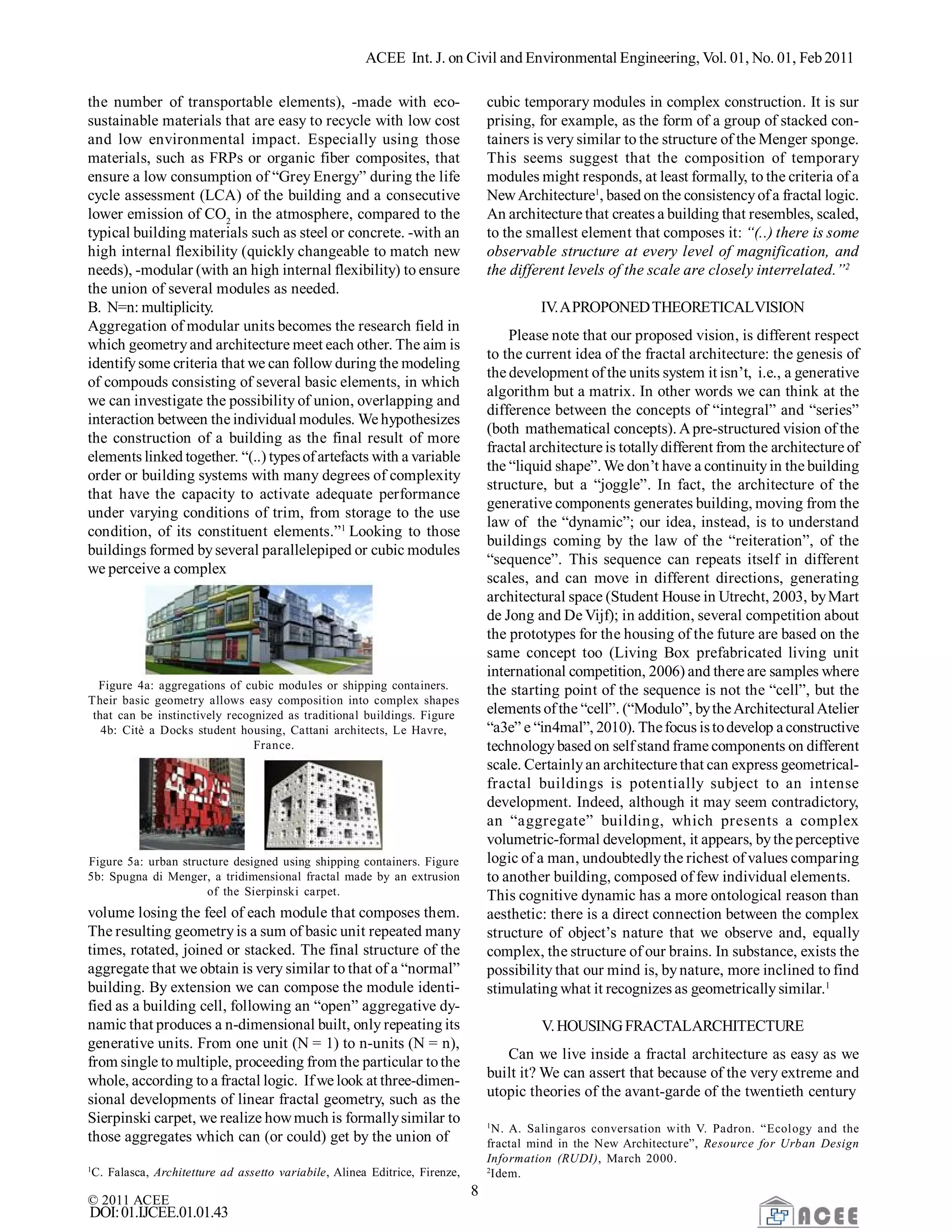 “Fractal Pre-Structured” Building for (Temporary) Housing | PDF