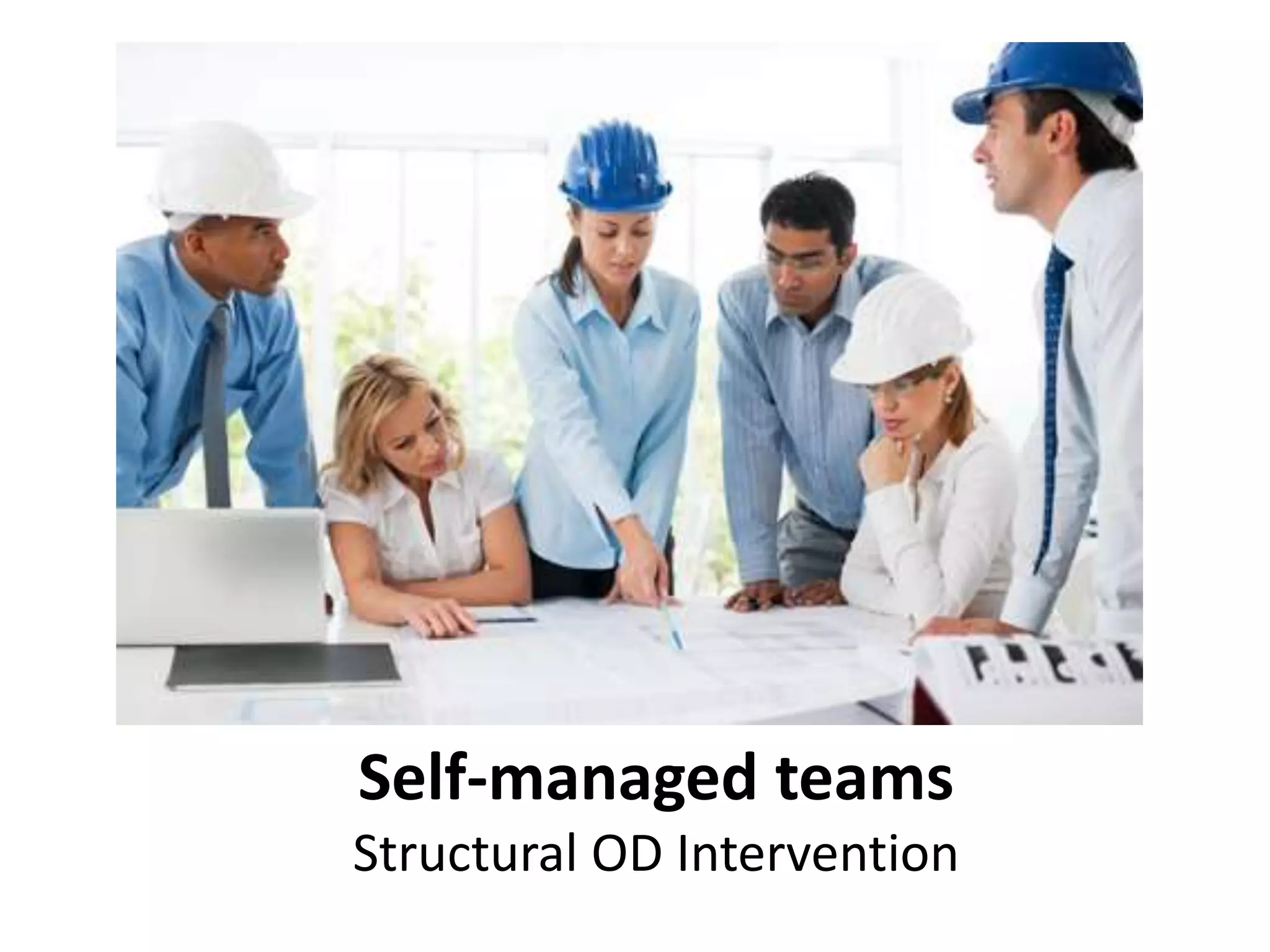 Self managed teams structural intervention - Organizational Change and Development - Manu Melwin ...