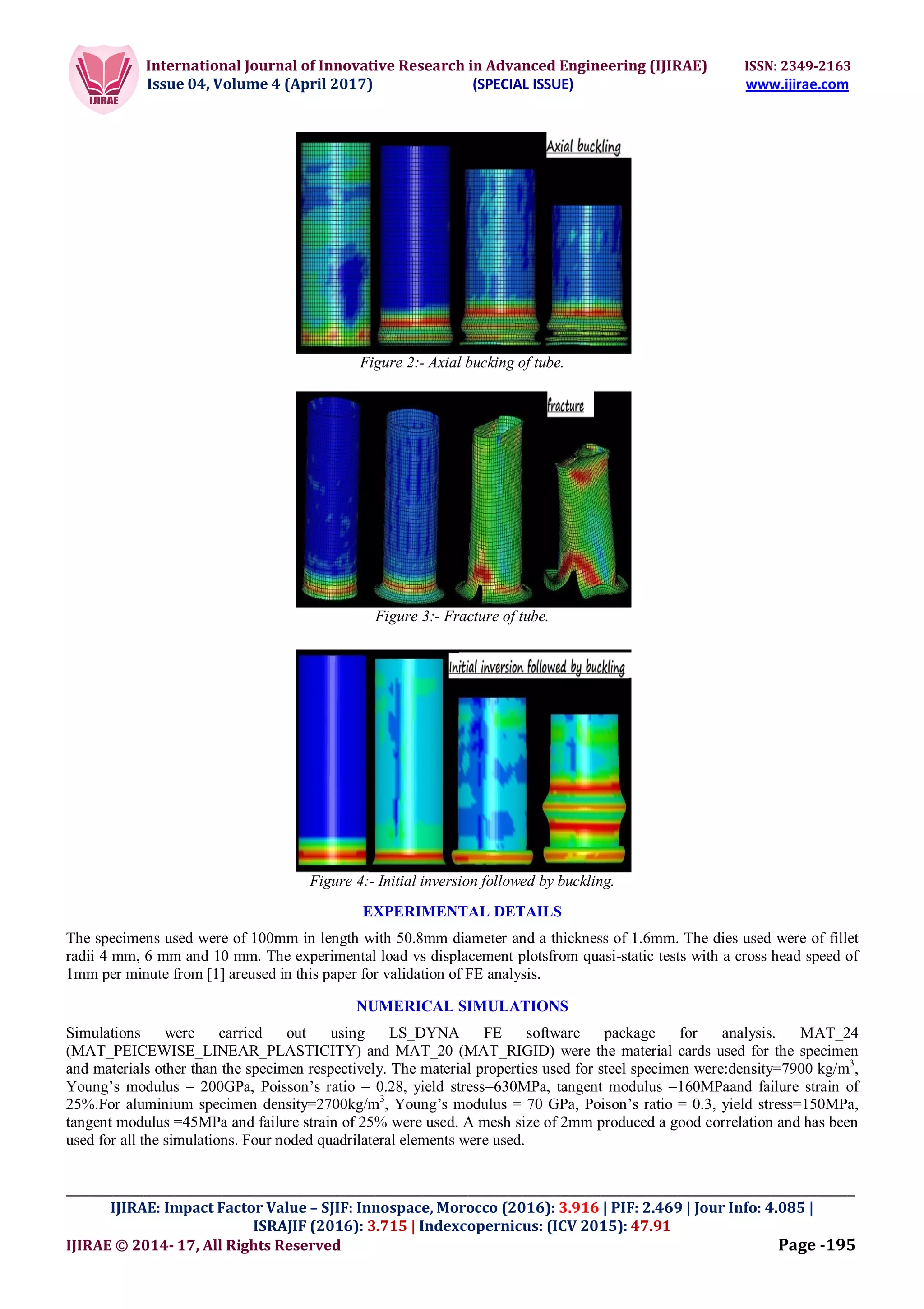 Numerical Analysis of Inversion of Circular Tubes | PDF