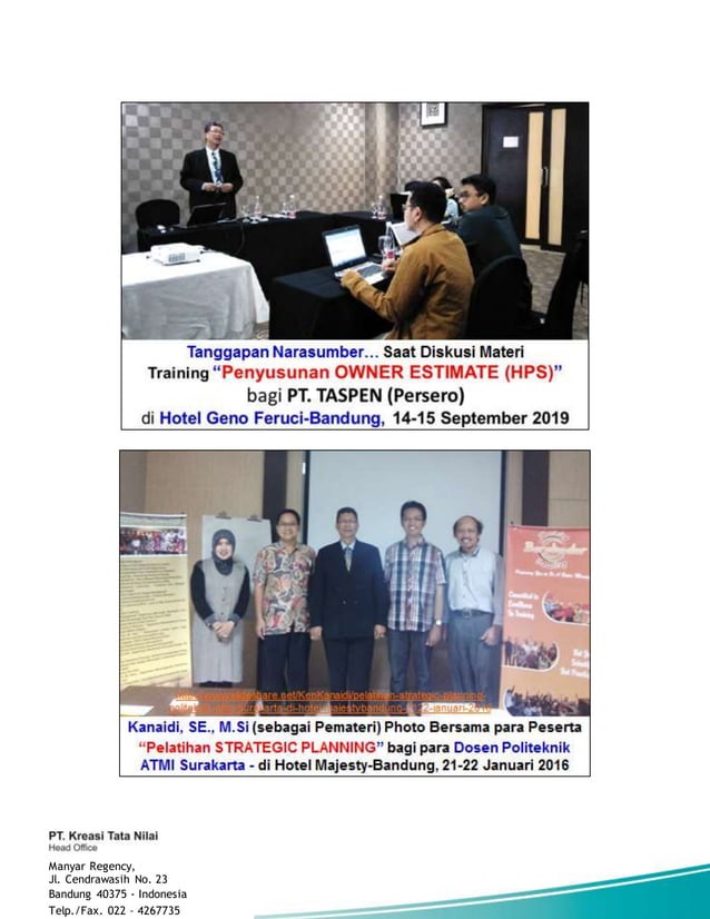 Silabus Training "Penyusunan HARGA PERKIRAAN SENDIRI (HPS)/ OWNER ESTIMATE (OE)") | PDF
