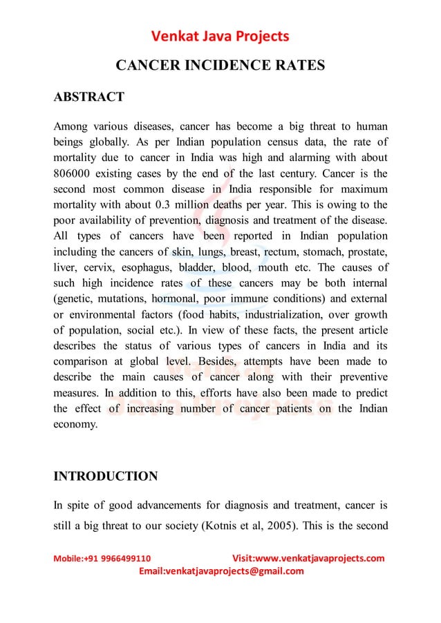 seer cancer incidence using machine learning with data analysis | DOCX