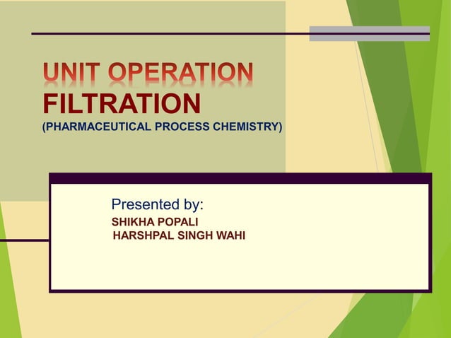 FILTRATION, THEORY OF FILTRATION, APPLICATION OF FILTRATION ...