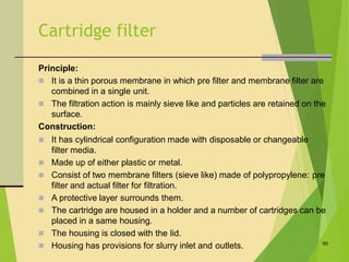 FILTRATION, THEORY OF FILTRATION, APPLICATION OF FILTRATION ...
