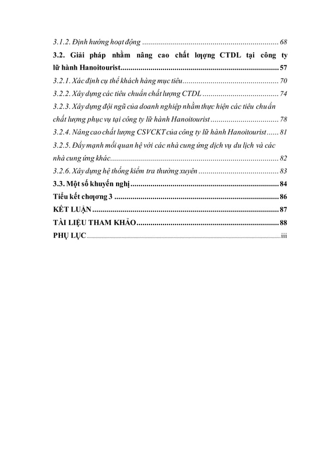 Khóa luận: Giải pháp nâng cao chất lượng chương trình du lịch tại công ty | DOC