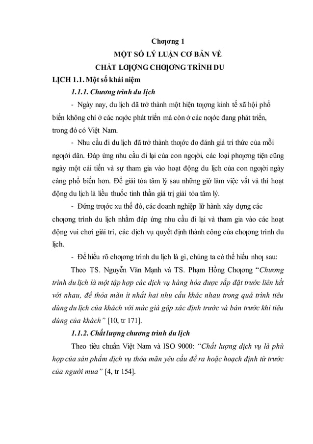 Khóa luận: Giải pháp nâng cao chất lượng chương trình du lịch tại công ty | DOC