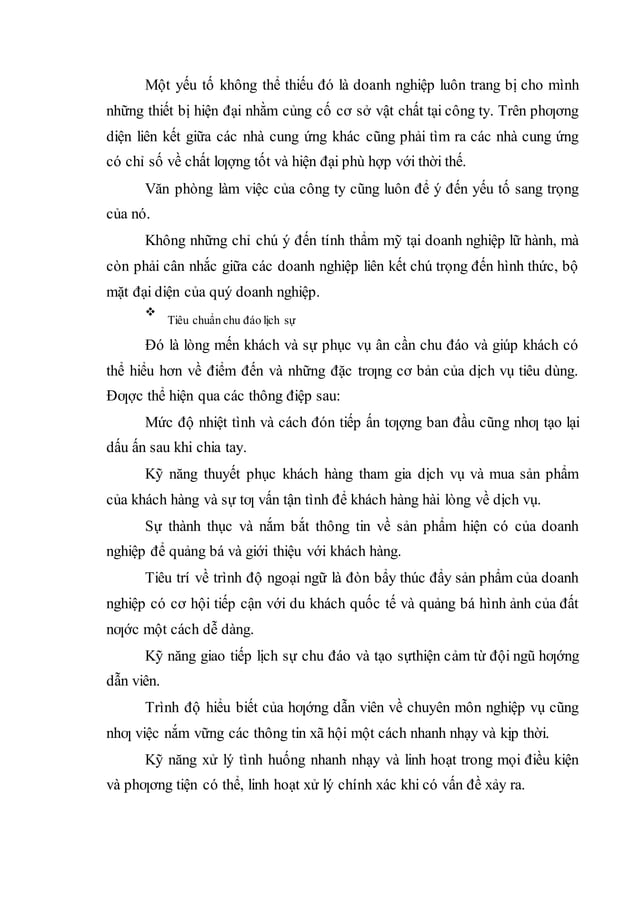 Khóa luận: Giải pháp nâng cao chất lượng chương trình du lịch tại công ty | DOC