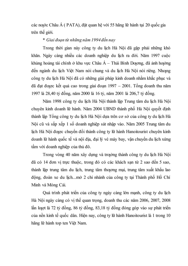 Khóa luận: Giải pháp nâng cao chất lượng chương trình du lịch tại công ty | DOC