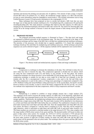 Increasing data storage of coloured QR code using compress ...