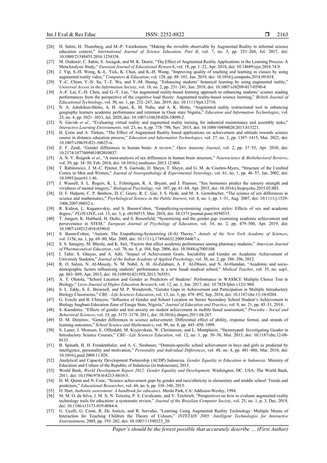 Implementing augmented reality to improve students’ biology learning ...