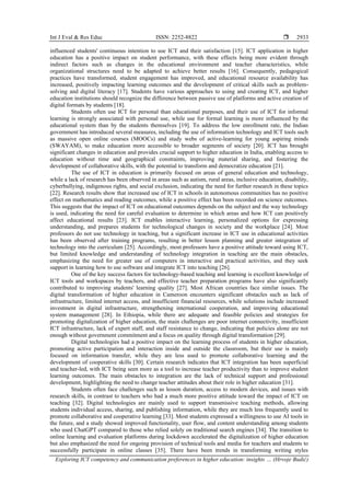 Exploring ICT competency and communication preferences in higher ...