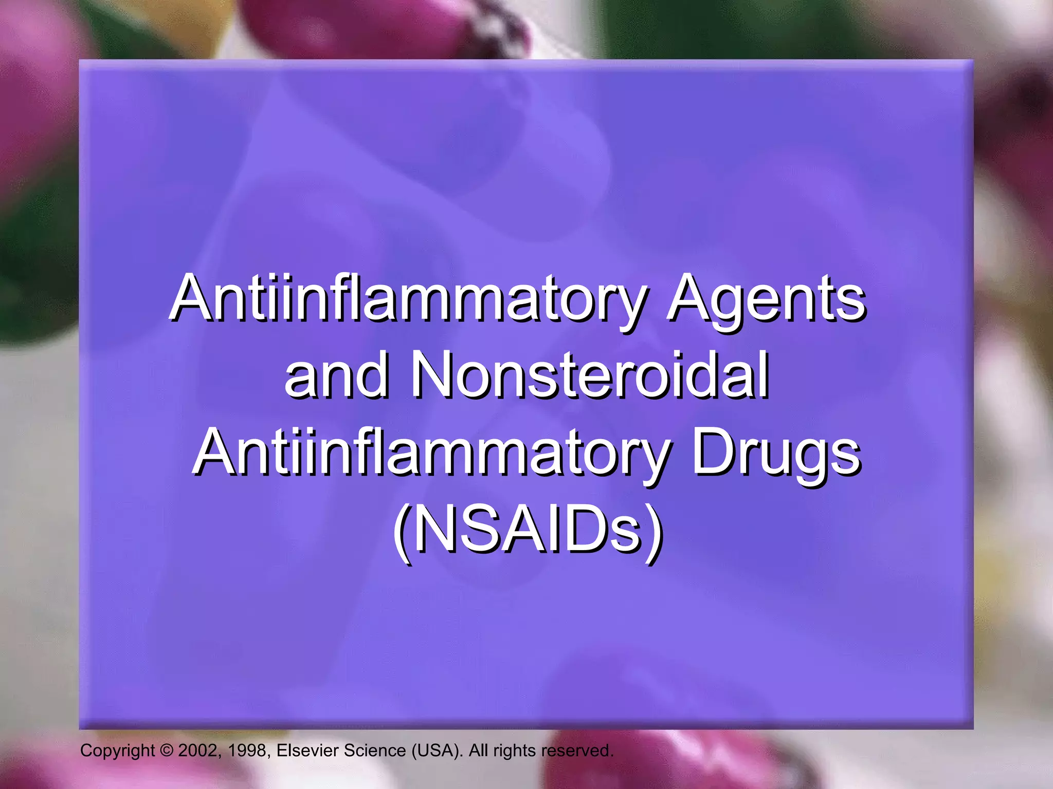 Anti-inflammatory agents and nsaids | PPS