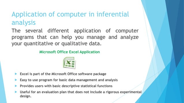 Application Of Computer In Inferential Analysis Pptx Computer