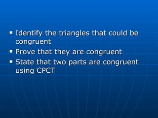 4 3 Using Congruent Triangles | PPT
