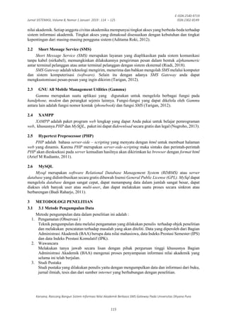 RANCANG BANGUN SISTEM INFORMASI NILAI AKADEMIK BERBASIS SMS GATEWAY PADA UNIVERSITAS DHYANA PURA ...