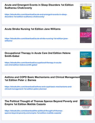 Acute Exacerbations in COPD 1st Edition M. Cazzola | PDF