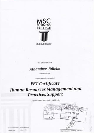 FET certificate | PDF