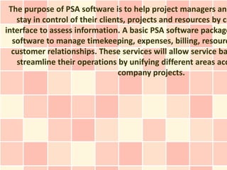 Can PSA Software Really Improve Efficiency and Customer Satisfaction? | PPT