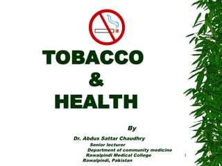 adverse effects of tobacco on health.ppt