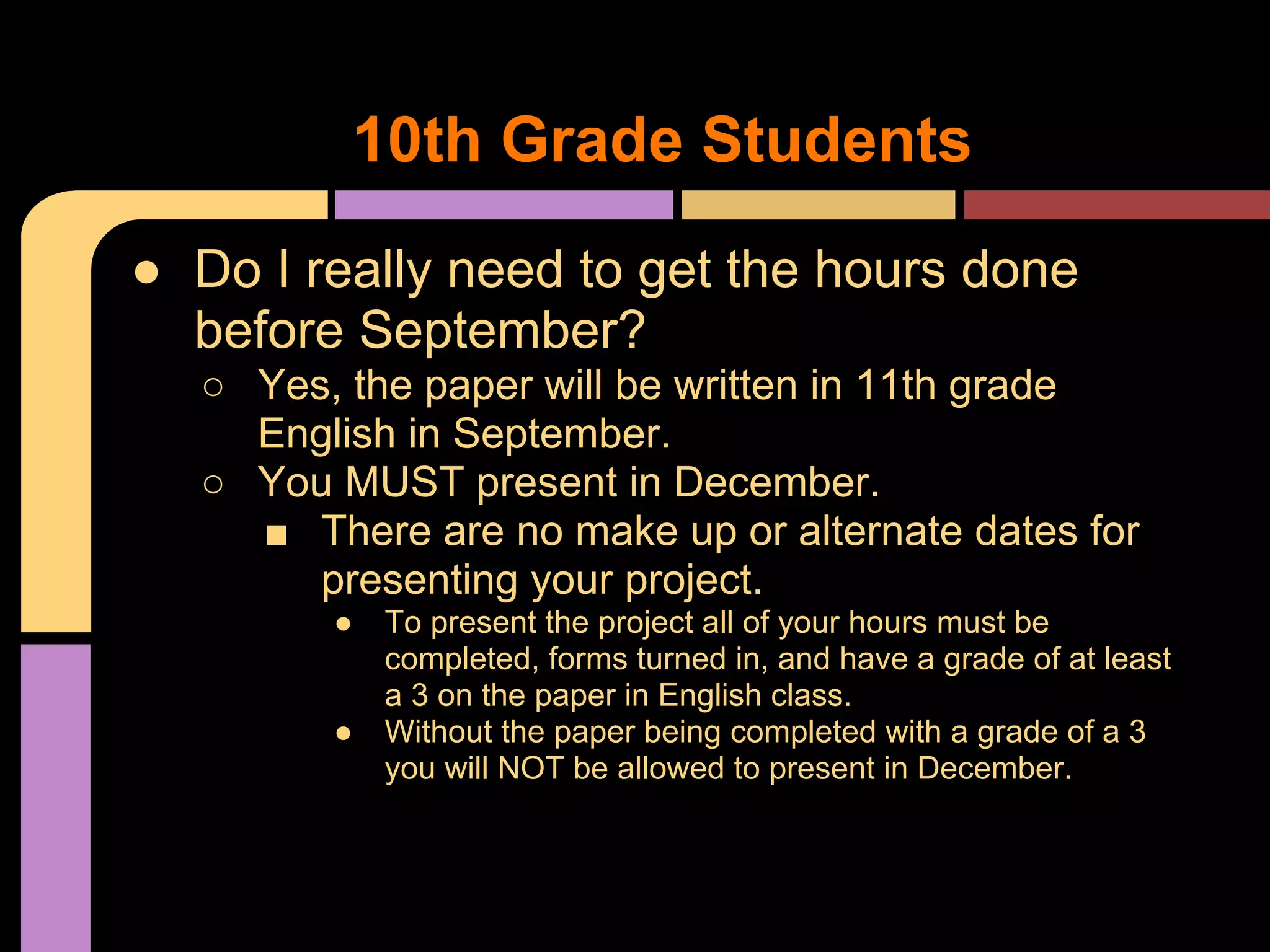 Graduation Project Summer Planning Presentation 4/30 | PDF