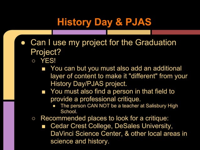 Graduation Project Summer Planning Presentation 4/30 | PDF