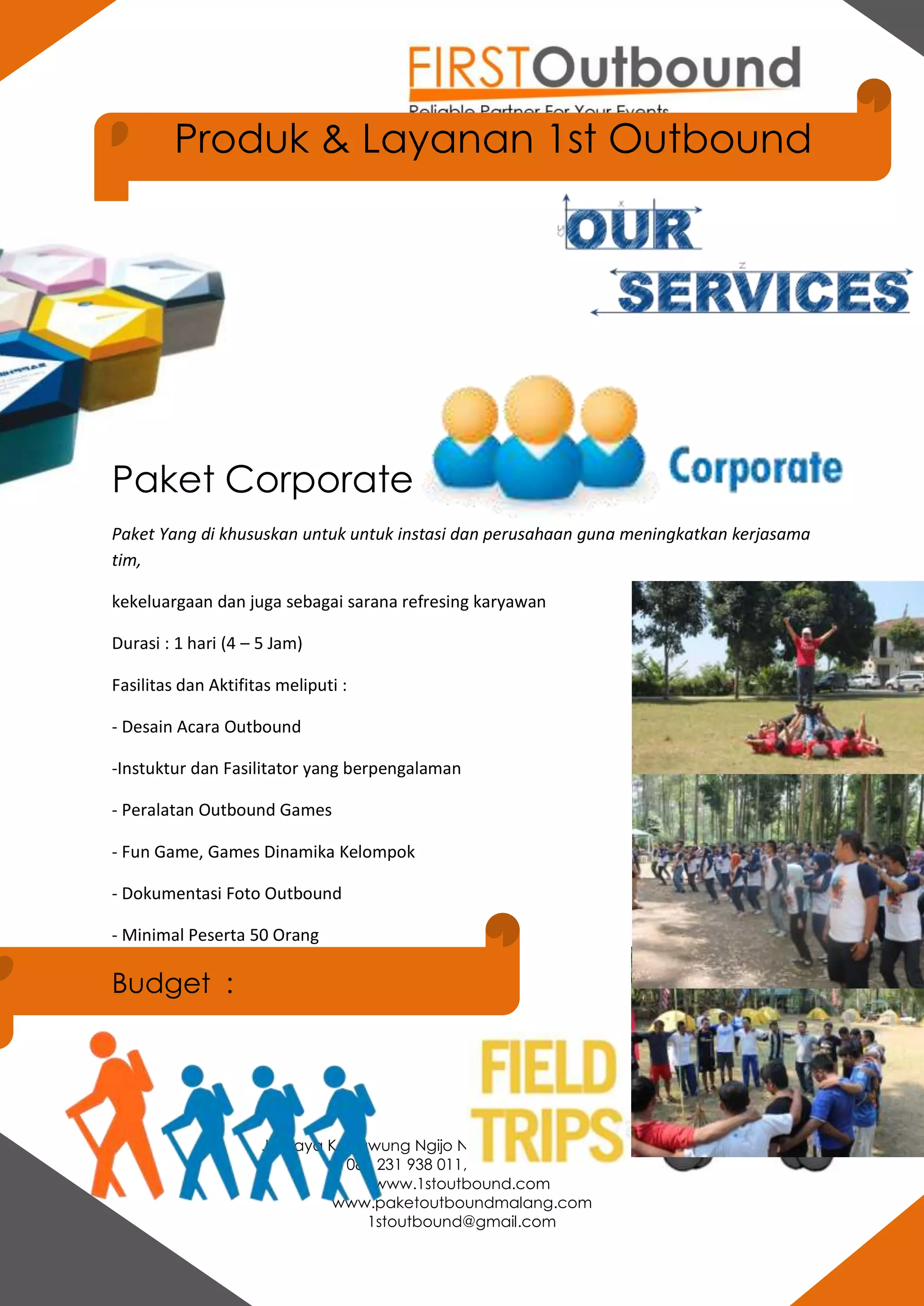 PROFILE FIRST OUTBOUND TRAINING, PROGRAM DAN SERVICE , OUTBOUND , GATHERING | PDF