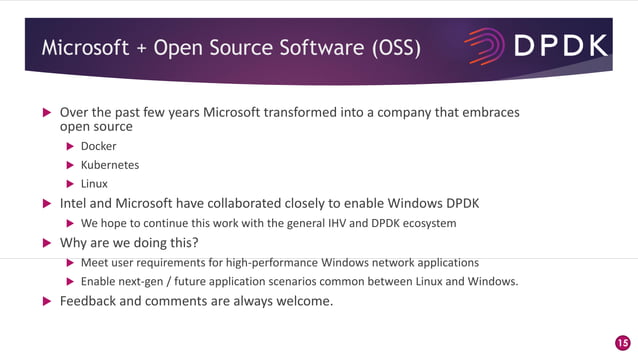 Making Networking Apps Scream on Windows with DPDK | PPT