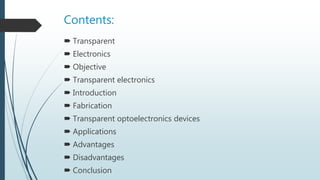 Transparent Electronics | PPT