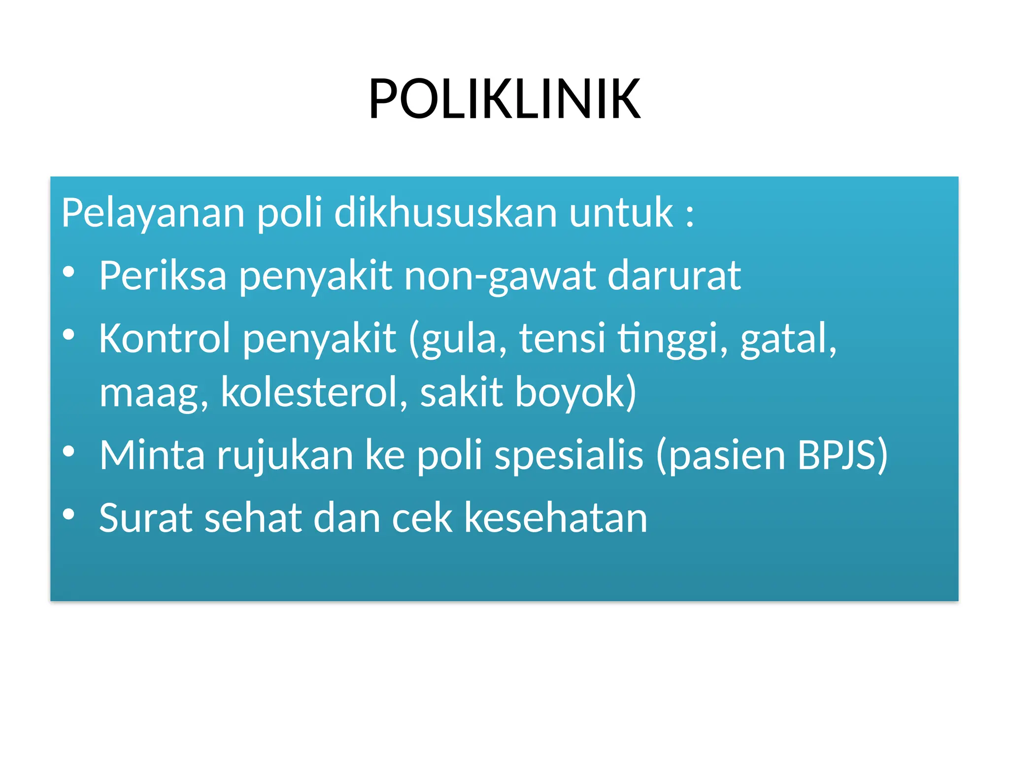 perbedaan igd dengan poliklinik di rs dan klinik.pptx