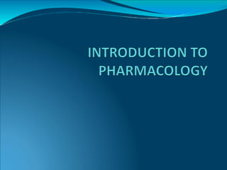 -Pharmacology pptx introduction to pharmacology drugs | PDF