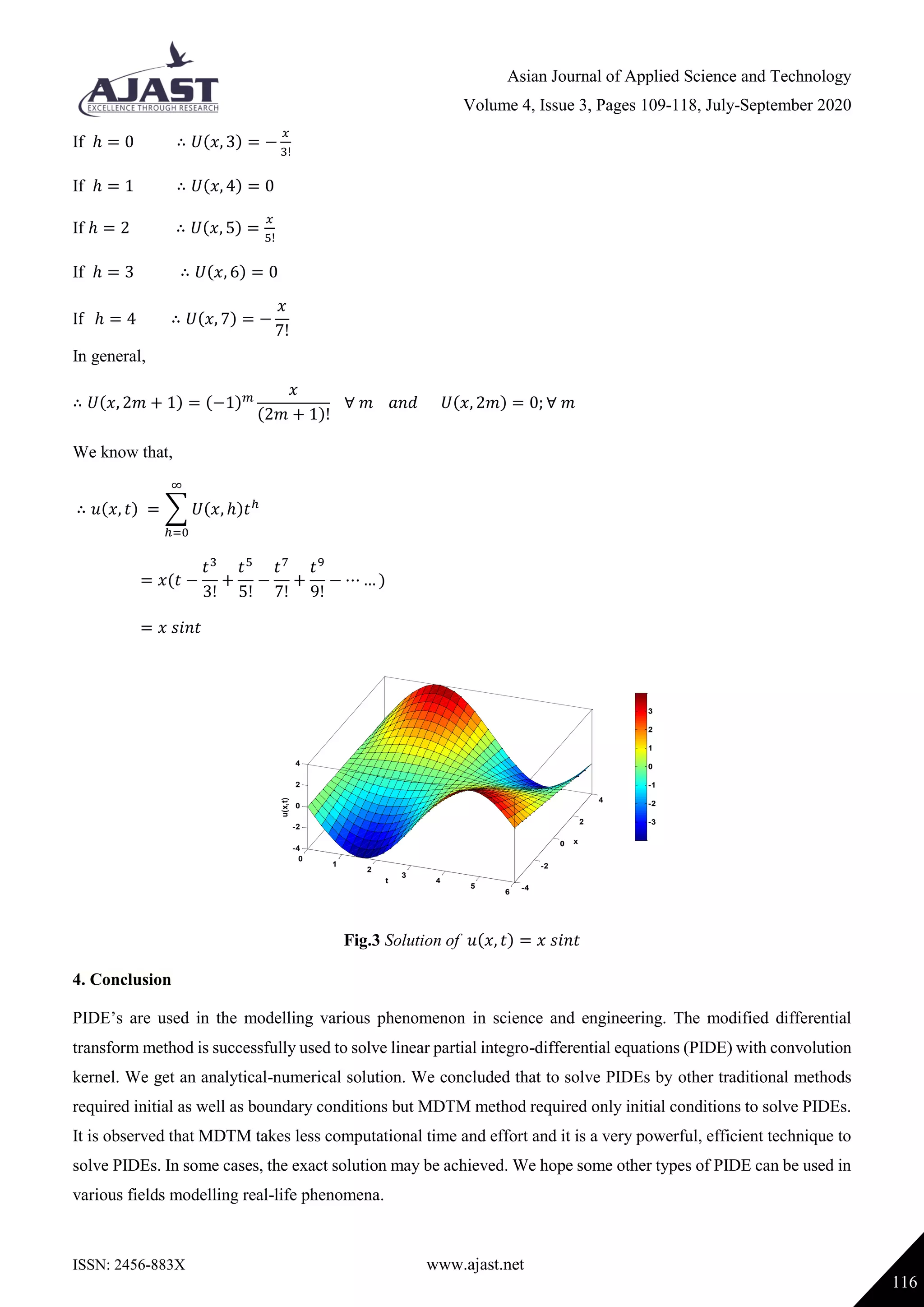 Solving Partial Integro Differential Equations Using Modified Differential Transform Method Pdf 5093