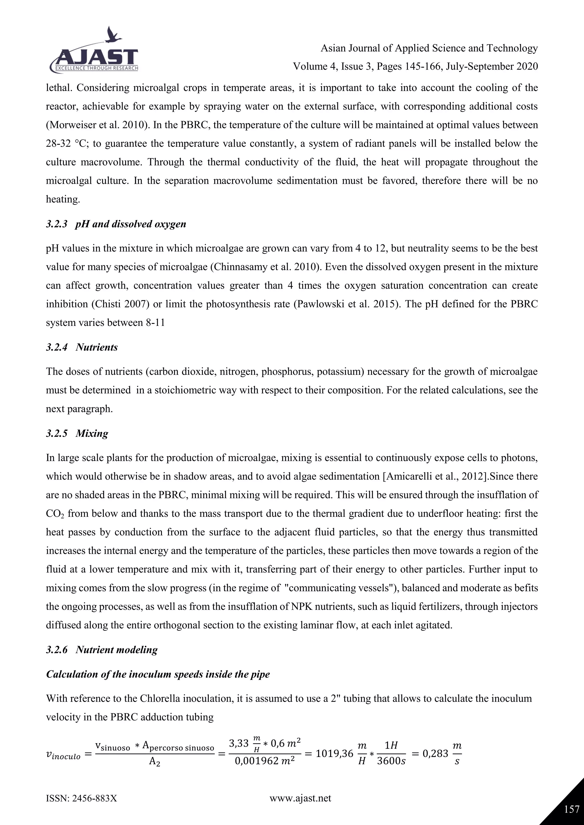 Innovative Plant for the Production of Microalgaes | PDF