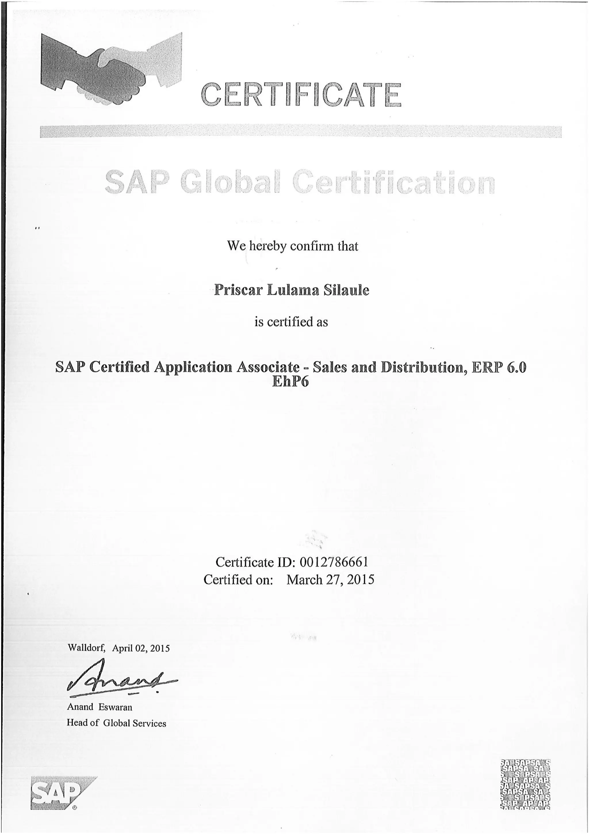 SAP SD certificate | PDF