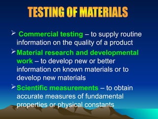 Introduction construction materials and testing | PPT