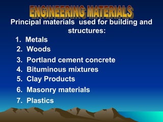Introduction construction materials and testing | PPT