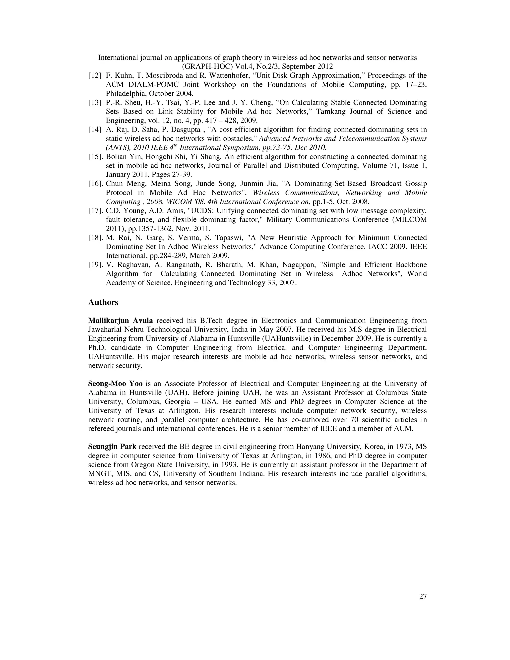 Constructing Minimum Connected Dominating Set in Mobile Ad Hoc Networks ...