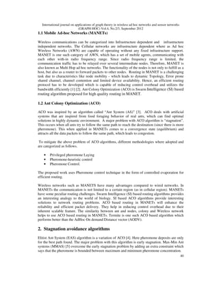 Ant Colony Optimization Based Modified Termite Algorithm (MTA) with Efficient Stagnation ...
