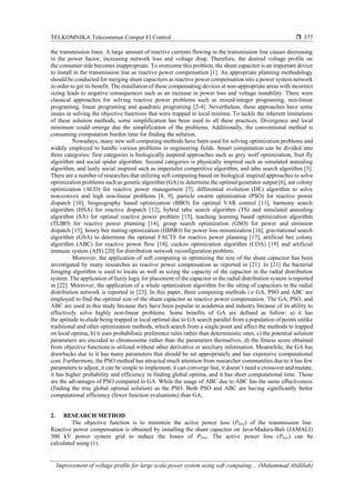 Improvement of voltage profile for large scale power system using soft computing approach | PDF