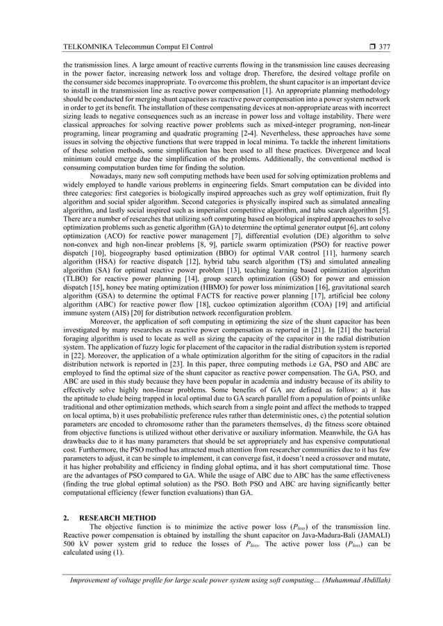 Improvement of voltage profile for large scale power system using soft computing approach | PDF
