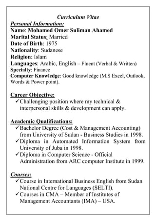 Moh Omer CV | PDF