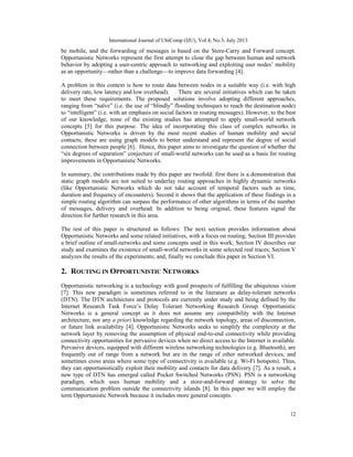 SIX DEGREES OF SEPARATION TO IMPROVE ROUTING IN OPPORTUNISTIC NETWORKS ...