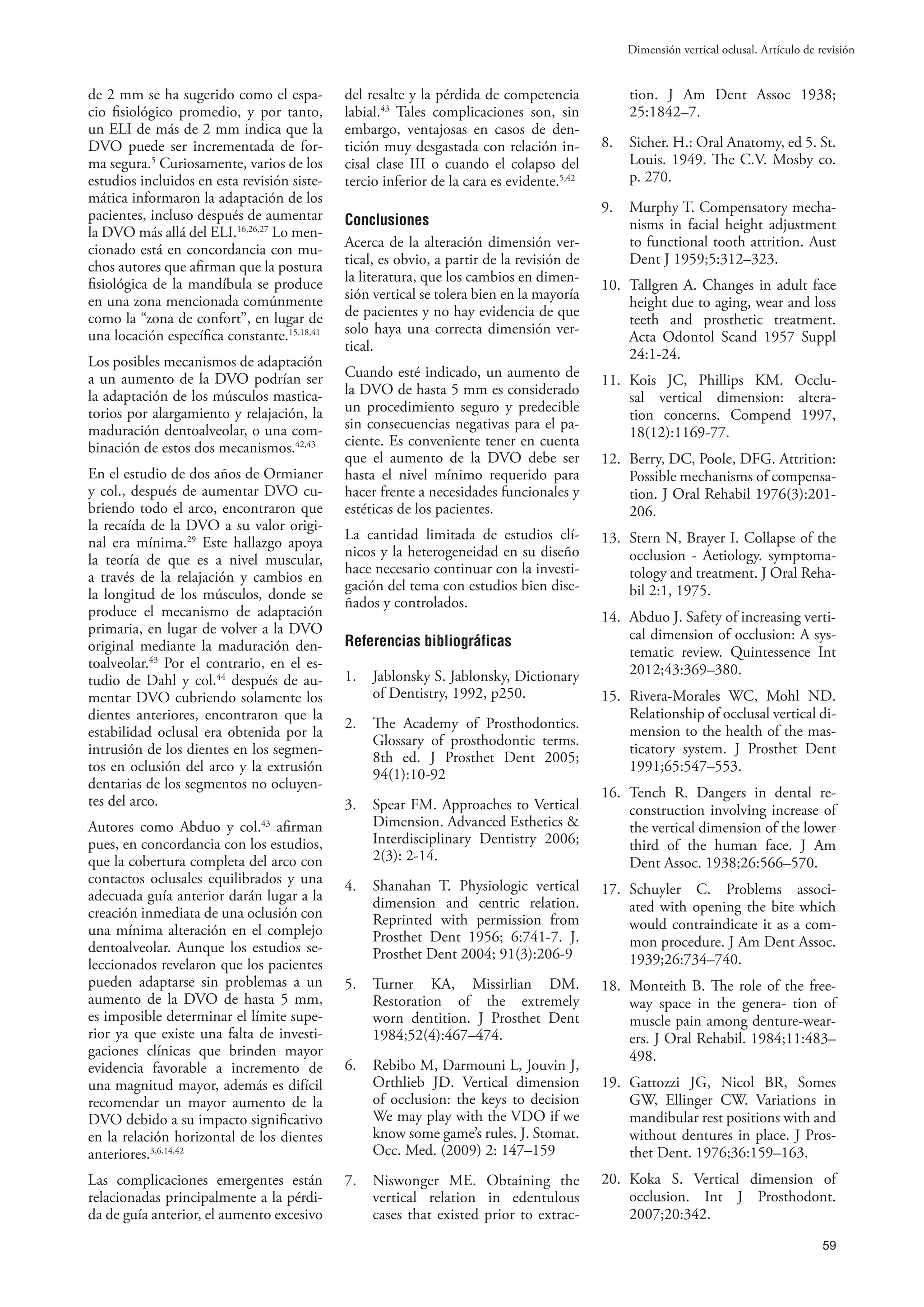 dimension vertical oclusal | PDF