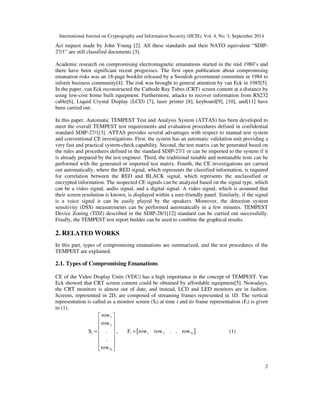 AUTOMATIC TEMPEST TEST AND ANALYSIS SYSTEM DESIGN | PDF