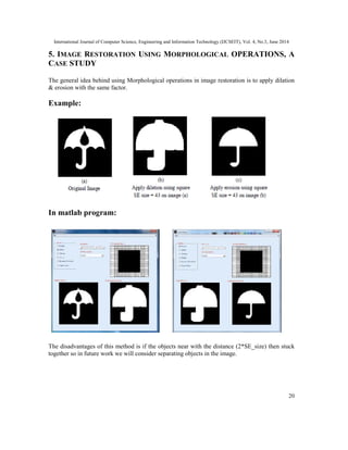 IMAGE RESTORATION BASED ON MORPHOLOGICAL OPERATIONS | PDF