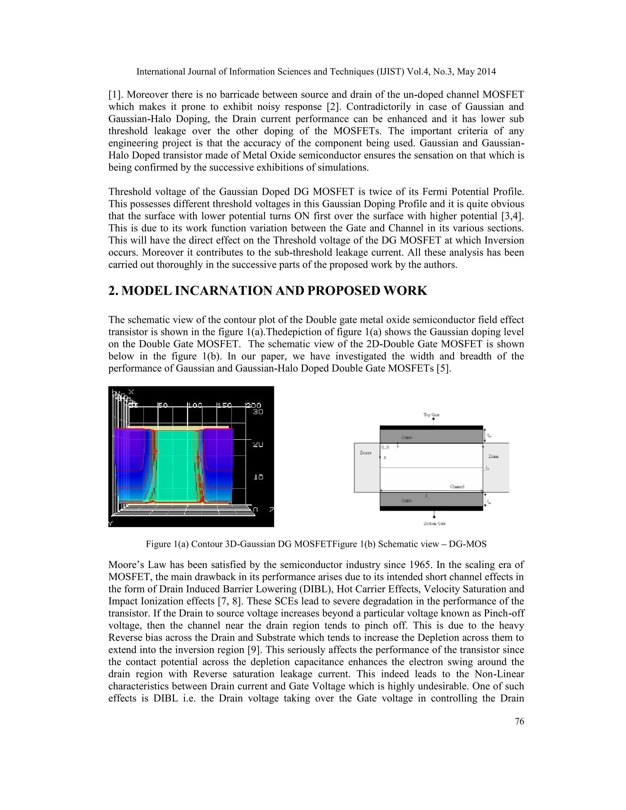 INVESTIGATIONAL INSIGHT ON GAUSSIAN AND GAUSSIAN-HALO DOPED DOUBLE GATE ...